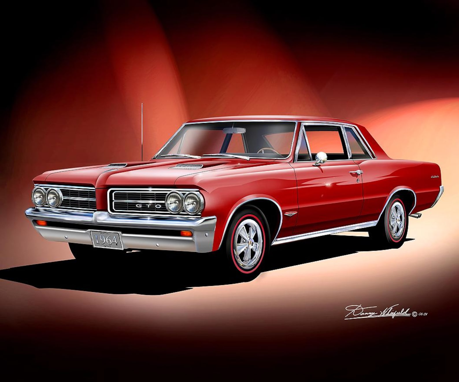 1964 Pontiac GTO Art Print: Car Enthusiast Wall Art Decorby Danny ...