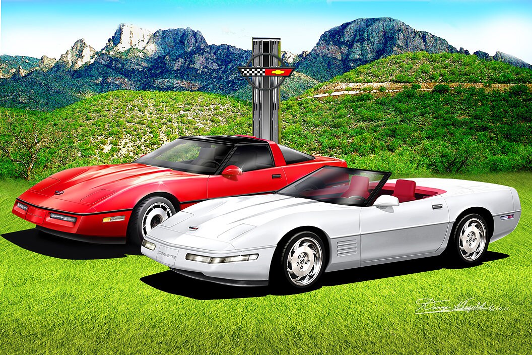 Chevrolet Corvette Stingray Art Prints by Danny Whitfield the Arizona ...