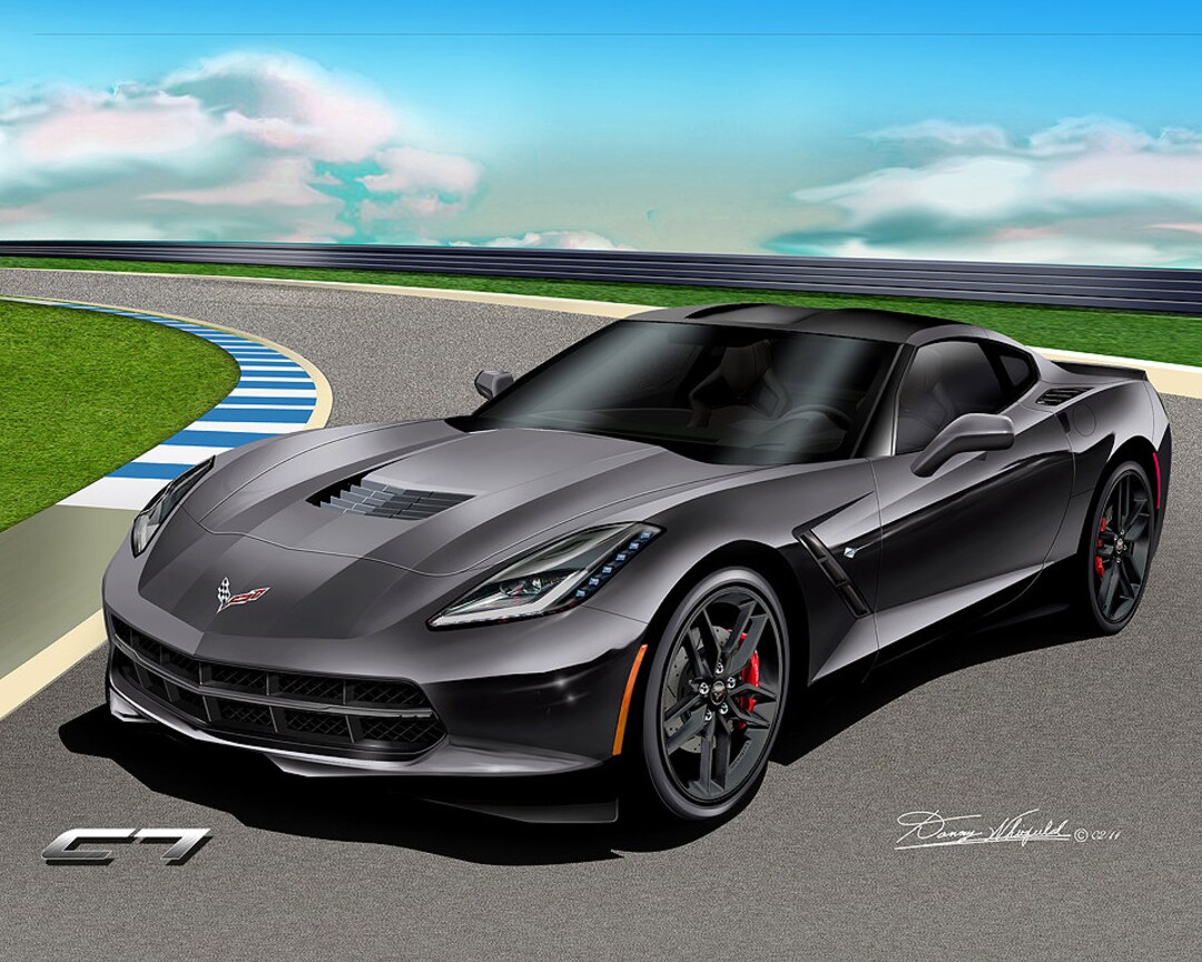 Chevrolet Corvette Art Prints by Danny Whitfield 2014-2019 C7 Chevrolet ...