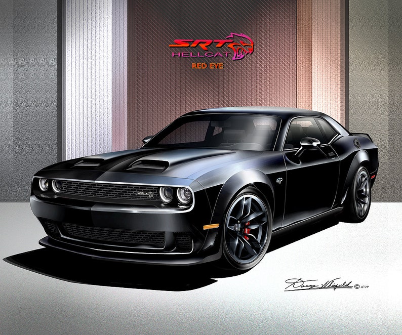 2019 Challenger Hellcat Muscle Car Art Prints by Danny Whitfield Comes ...