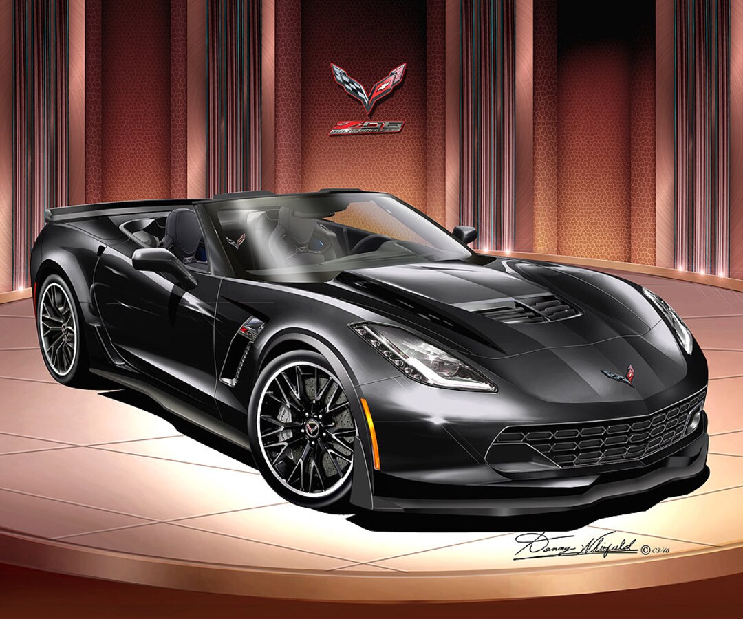 Chevrolet Corvette Art Prints by Danny Whitfield 2014-2019 C7 Chevrolet ...