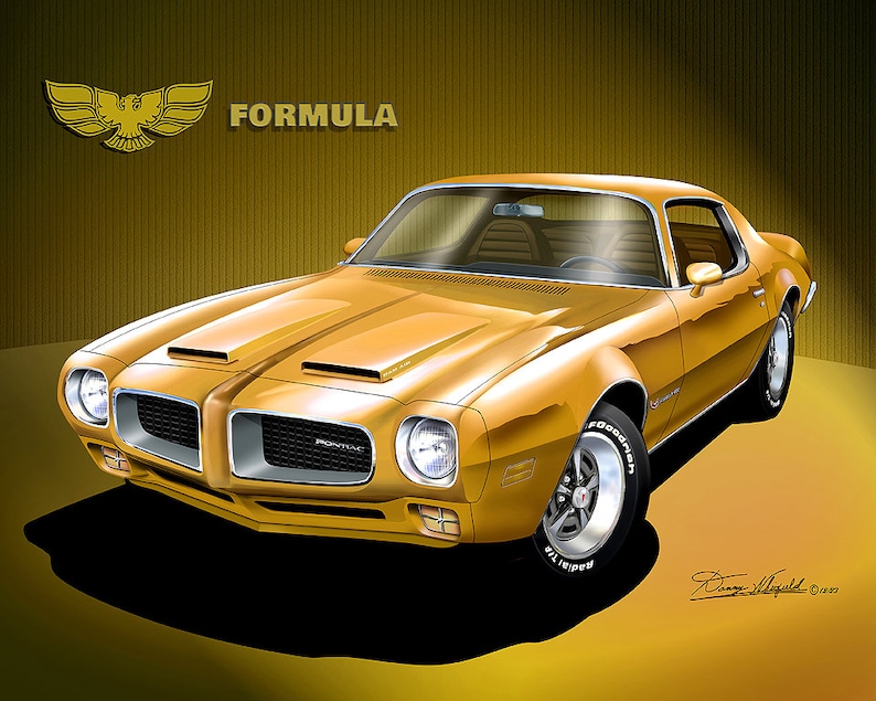 1973 Pontiac Firebird Art Print: Automotive Wall Decor by Danny ...