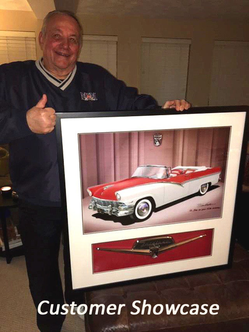 1956 Ford Crown Victoria Art Print: Car Enthusiast Wall Decor Comes in ...
