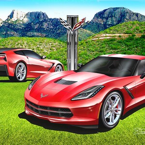 Chevrolet Corvette Stingray Art Prints by Danny Whitfield the Arizona ...