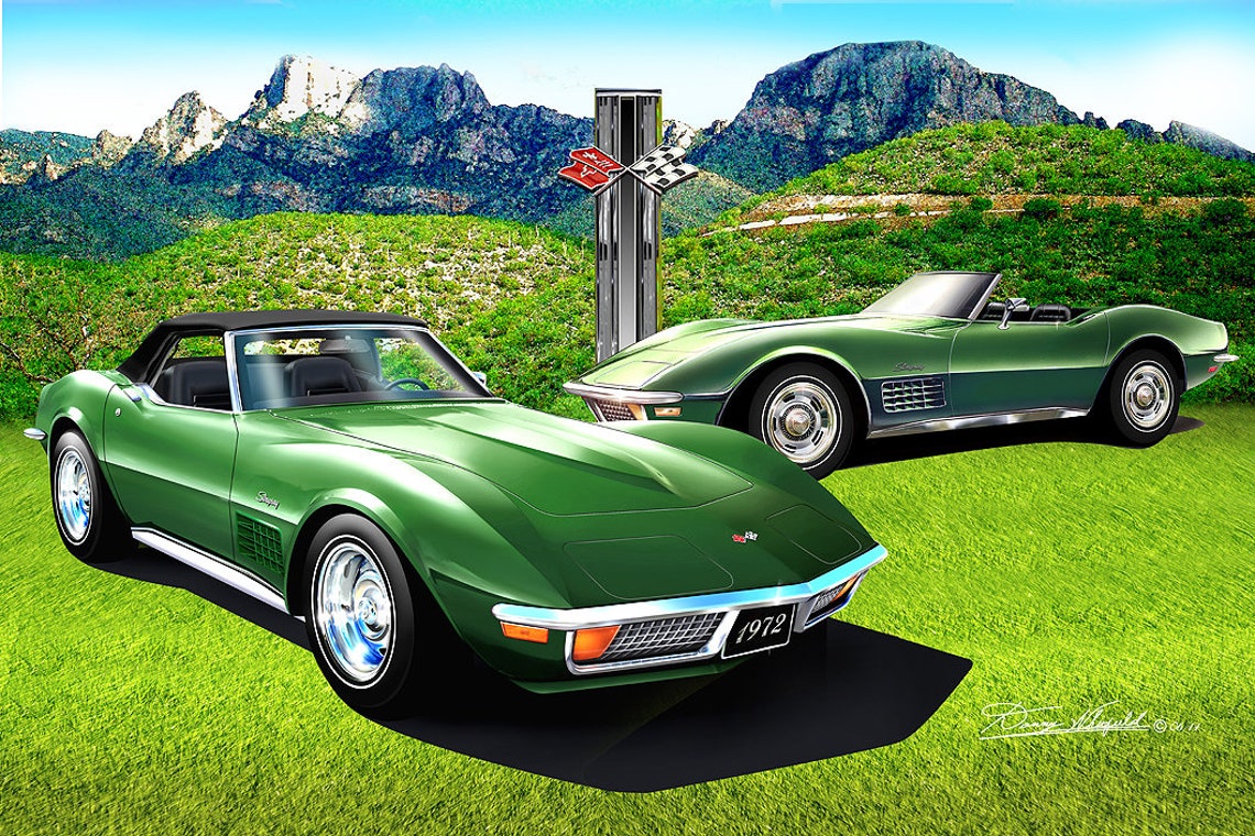 Chevrolet Corvette Stingray Art Prints by Danny Whitfield - Etsy