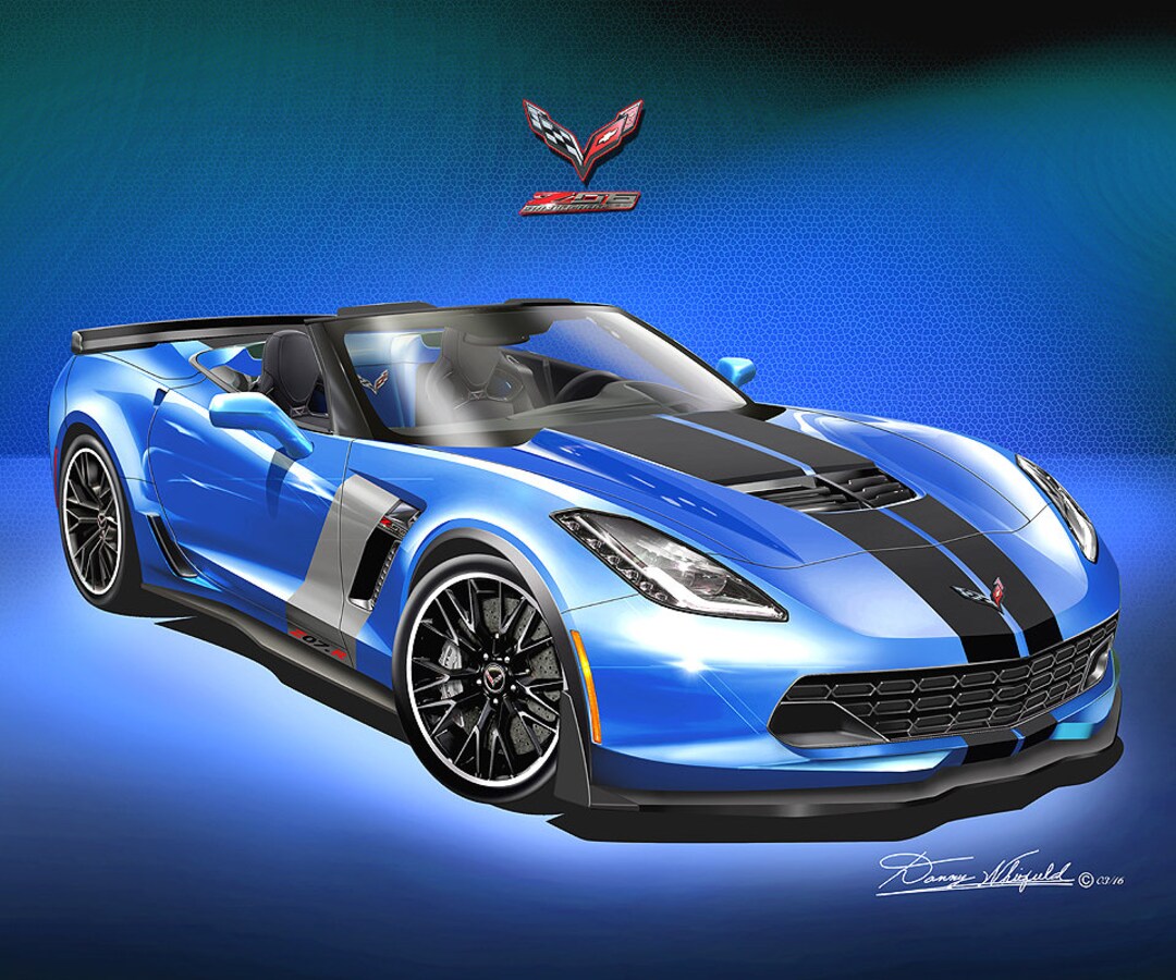 2014-2019 C7 Corvette ZO6 Convertible Art Prints by Danny Whitfield ...