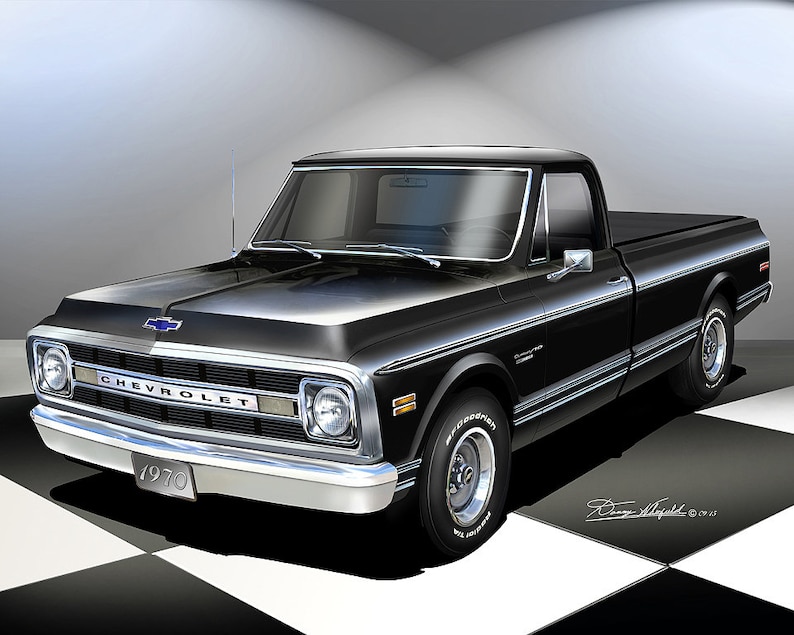 1969 C-10 Truck Art Print: Vintage Automotive Wall Art - Etsy