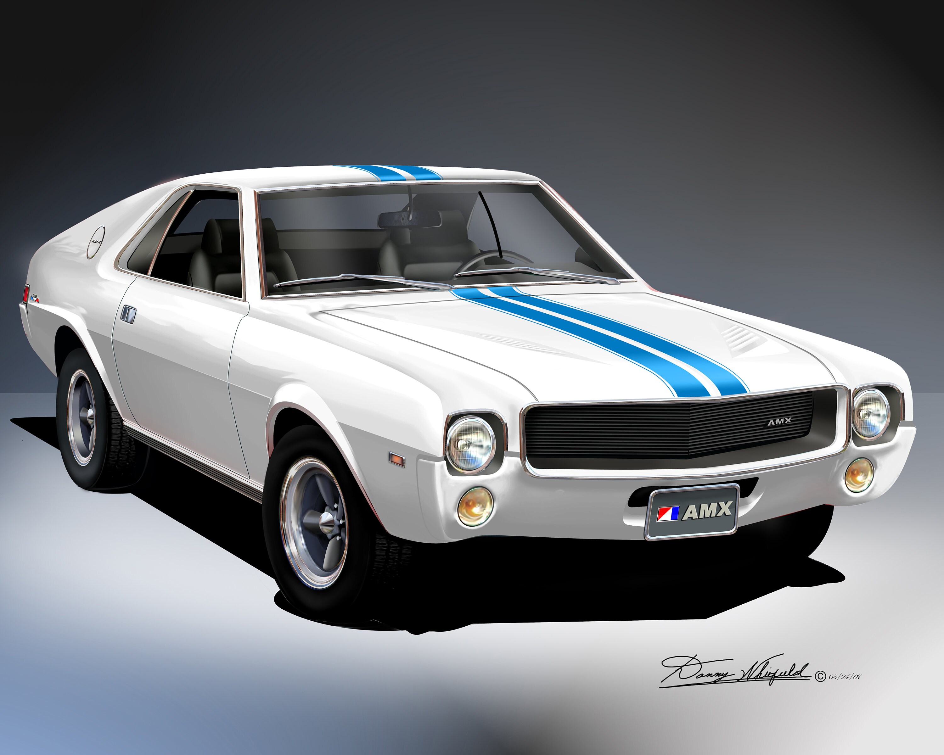 1969 AMC AMX Art Print: Vintage Car Poster, Automotive Wall Art Comes ...