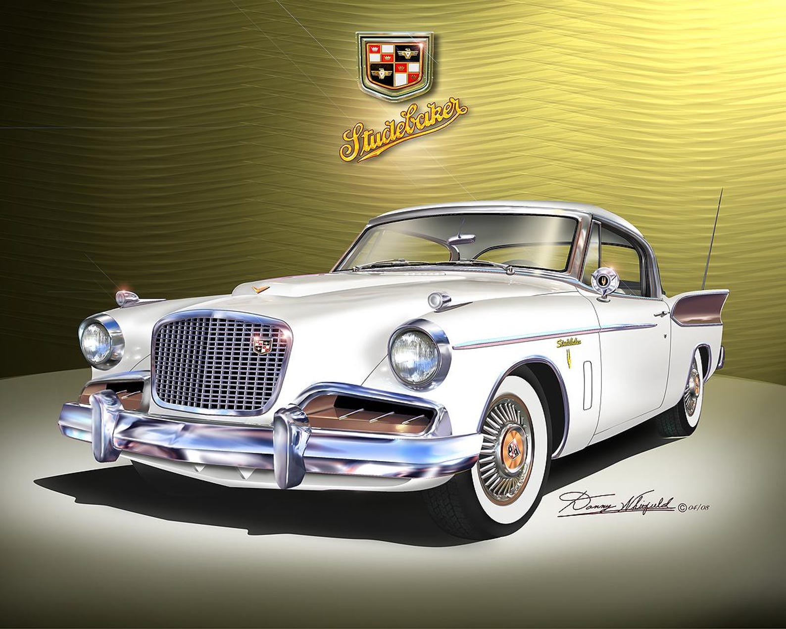 1957 Studebaker Golden Hawk Art Print: Car Enthusiast Wall Decor Comes ...