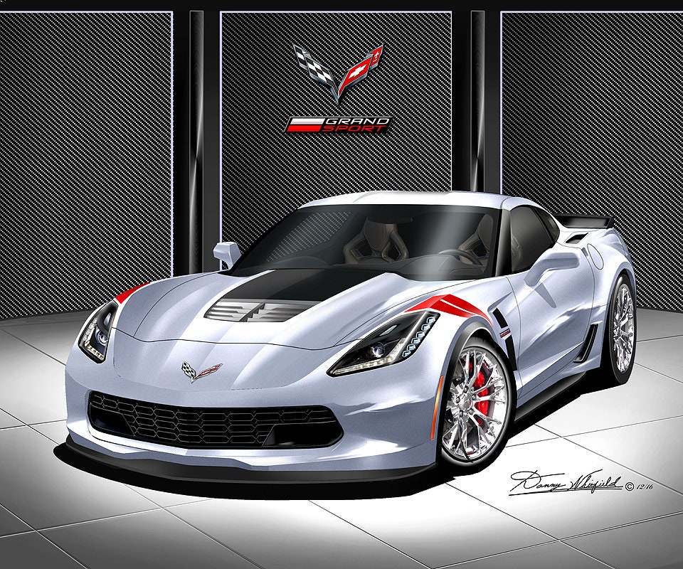 C7 Corvette Grand Sport Art Print: Automotive Wall Art by Danny ...