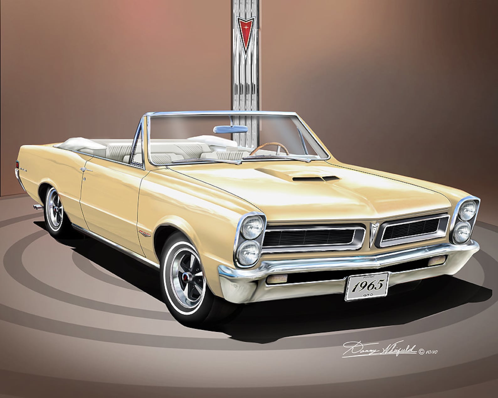 1965 Pontiac GTO Convertible Art Print: Car Enthusiast Wall Decor Comes ...