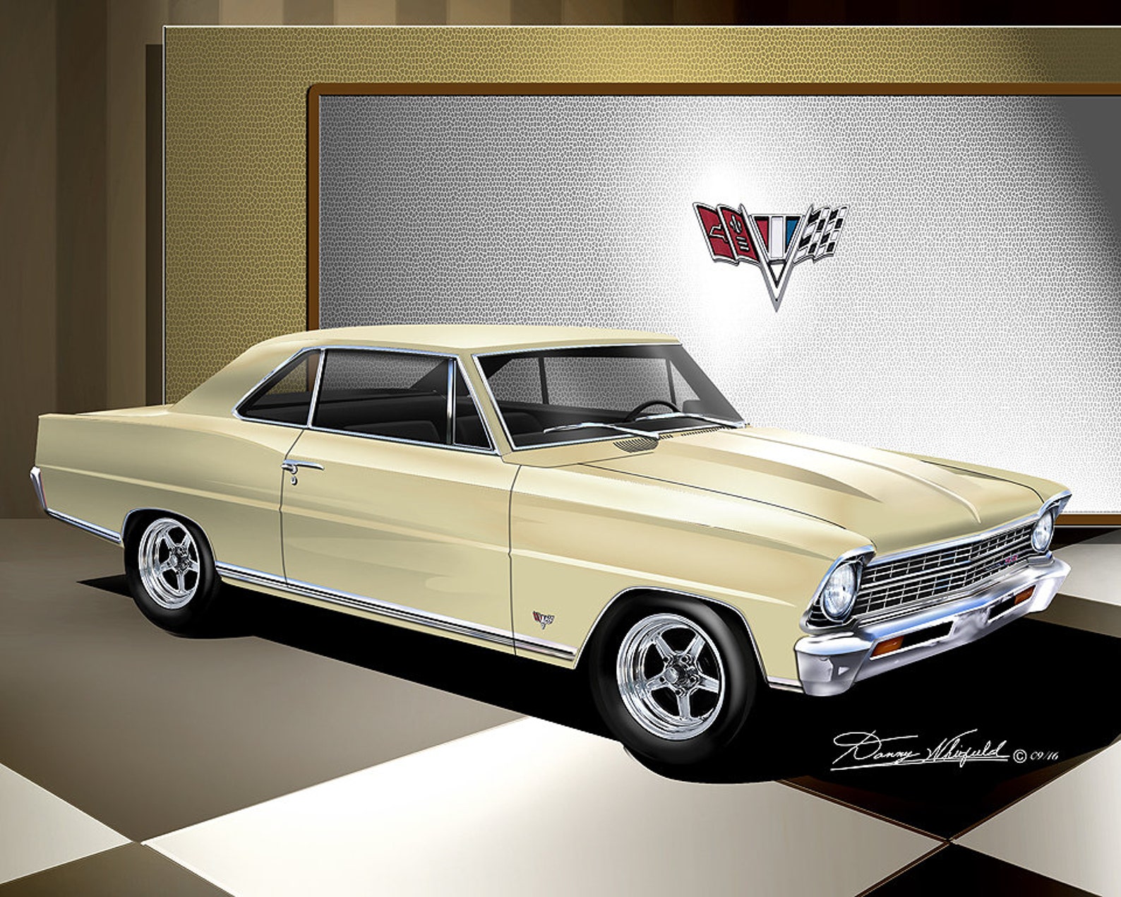 1967 Nova Car Print: Vintage Automotive Wall Art by Danny Whitfield (5 ...