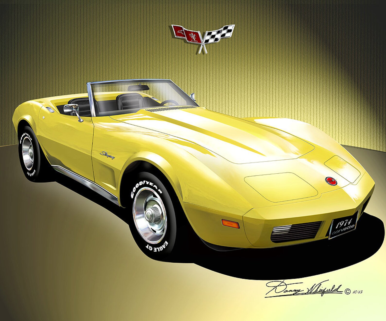 Chevrolet Corvette Art Prints by Danny Whitfield 1973-1974 C3 Corvette ...