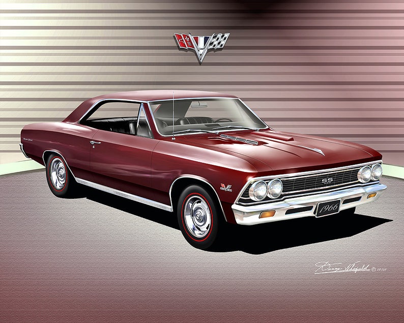 1966 Chevrolet Chevelle Art Prints by Danny Whitfield Comes in 10 ...