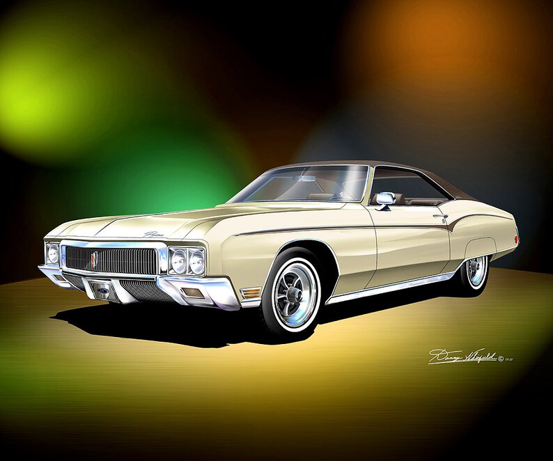 1970 Buick Riviera Art Print: Car Enthusiast Wall Art Decor Comes in 5 ...
