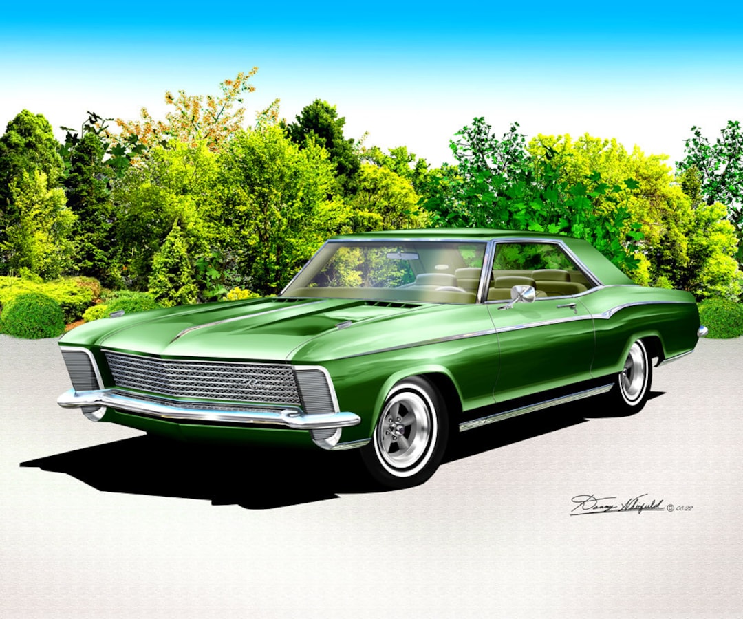 1965 Buick Riviera Art Print: Customized Editions, Car Enthusiast Wall ...