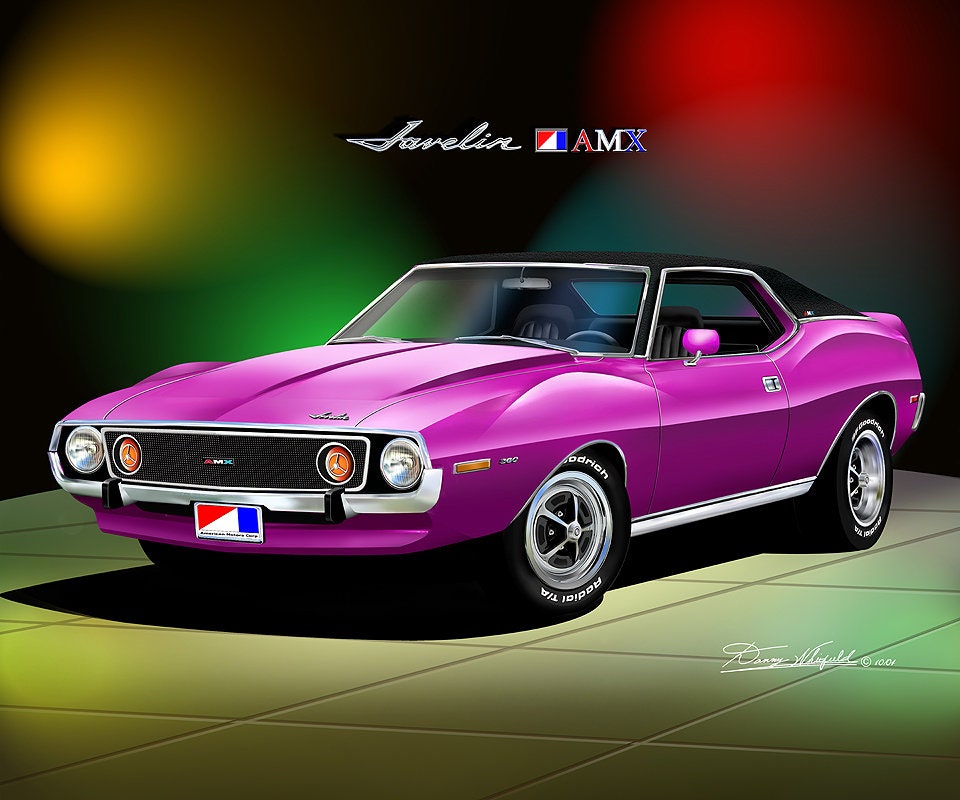1974 AMC Javelin Art Prints by Danny Whitfield | Series 1 Comes in 6 ...