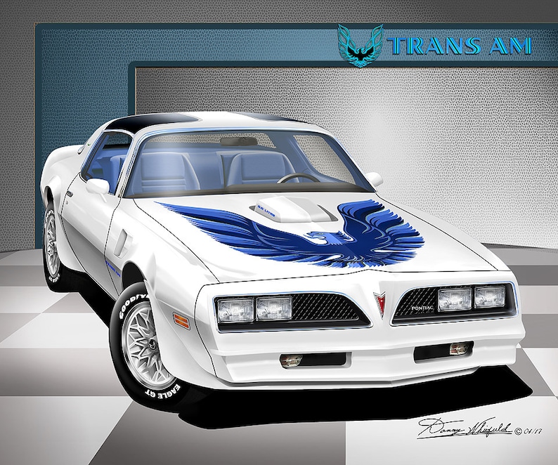 1977-1978 Pontiac Firebird Trans Am art prints comes in 10 | Etsy