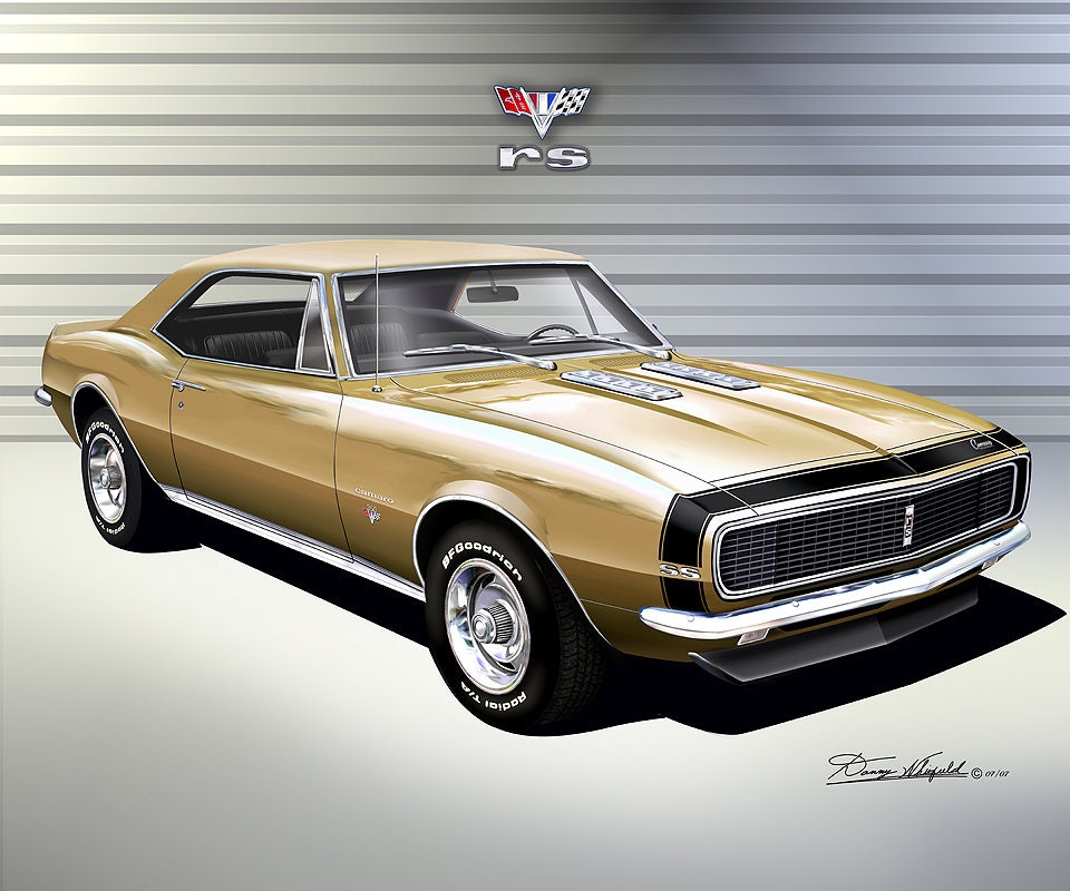 1967 Camaro RS Art Prints by Danny Whitfield | Comes in 5 Different ...