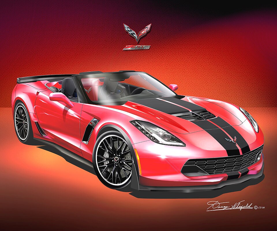 2014-2019 C7 Corvette ZO6 Convertible Art Prints by Danny Whitfield ...