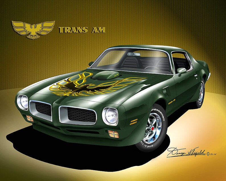 Pontiac Firebird Trans Am Art Print: 1972-1973 Car Poster Comes in 5 to ...