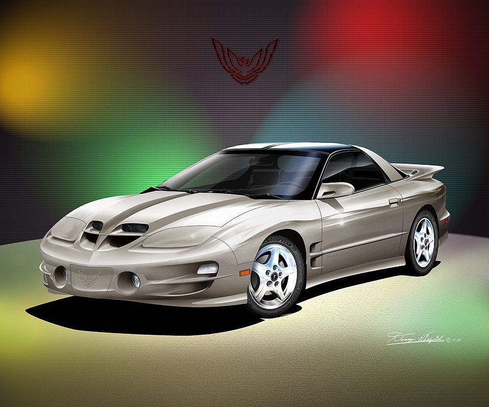 1998-2002 Pontiac Firebird Trans Am Art Print: Car Poster Comes in 5 to ...