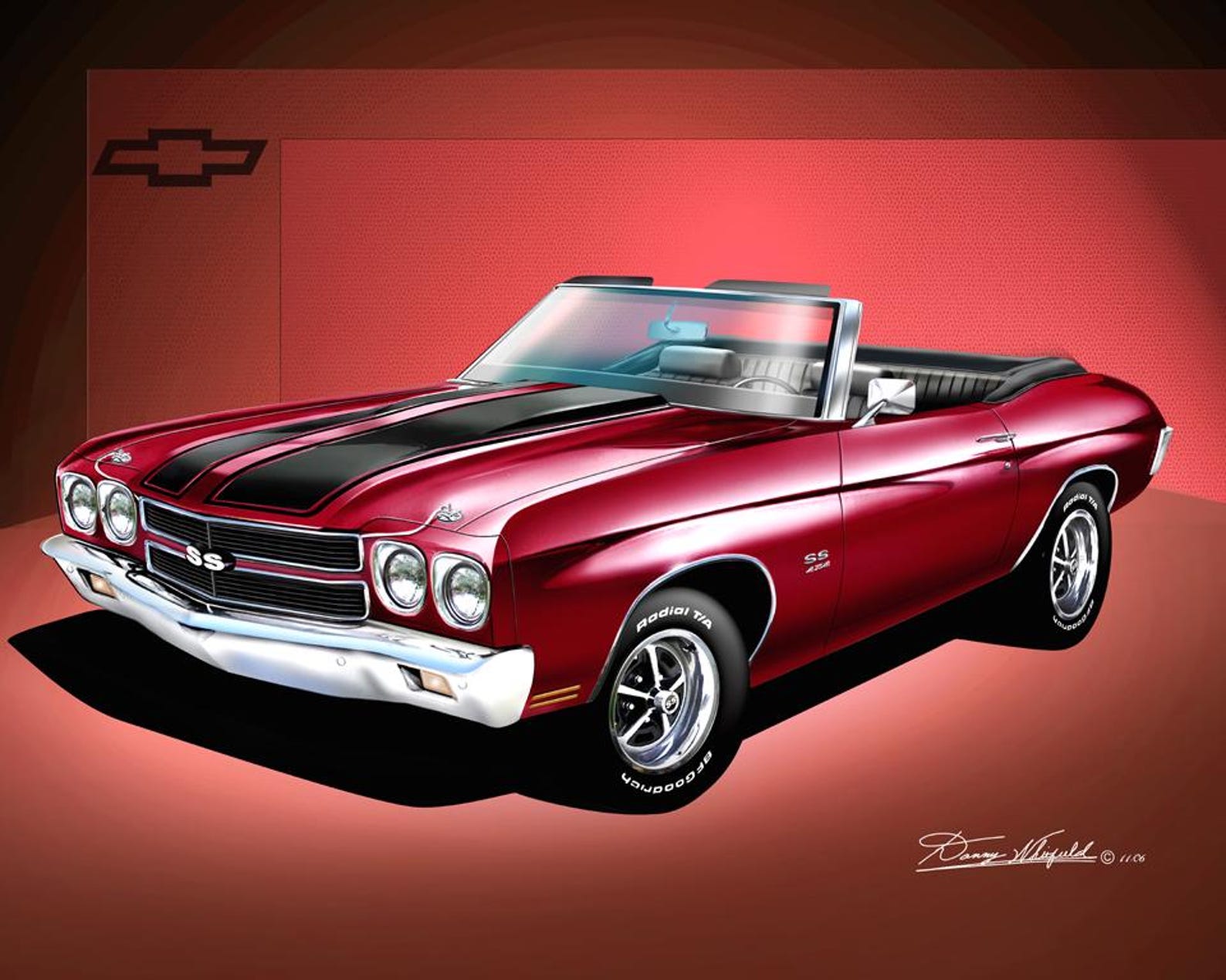 1970 Chevrolet Chevelle Convertible Art Prints by Danny Whitfield Comes ...