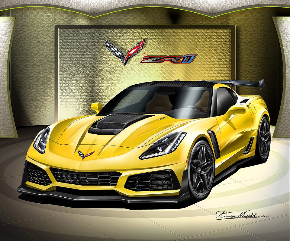 Chevrolet Corvette Art Prints by Danny Whitfield 2019 C7 Corvette ZR1 ...