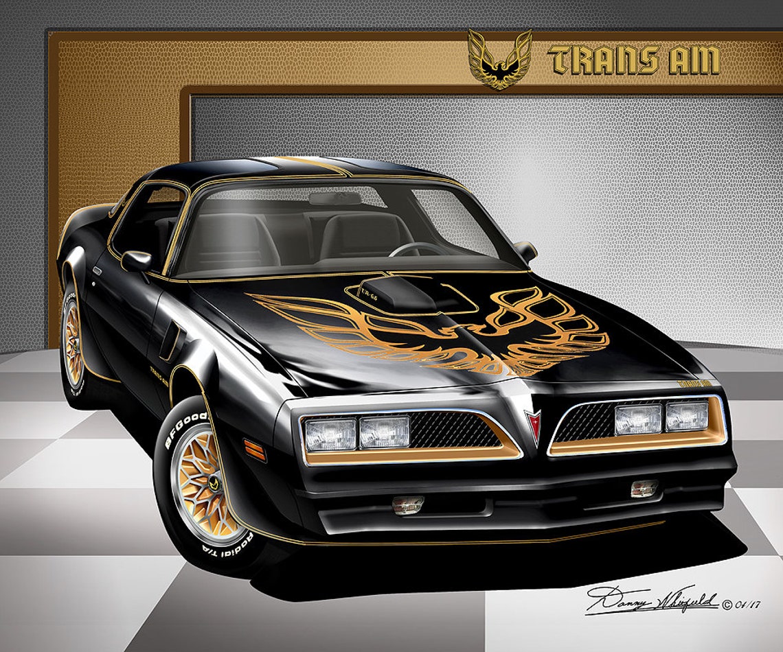 1977-1978 Pontiac Firebird Trans Am art prints comes in 10 | Etsy