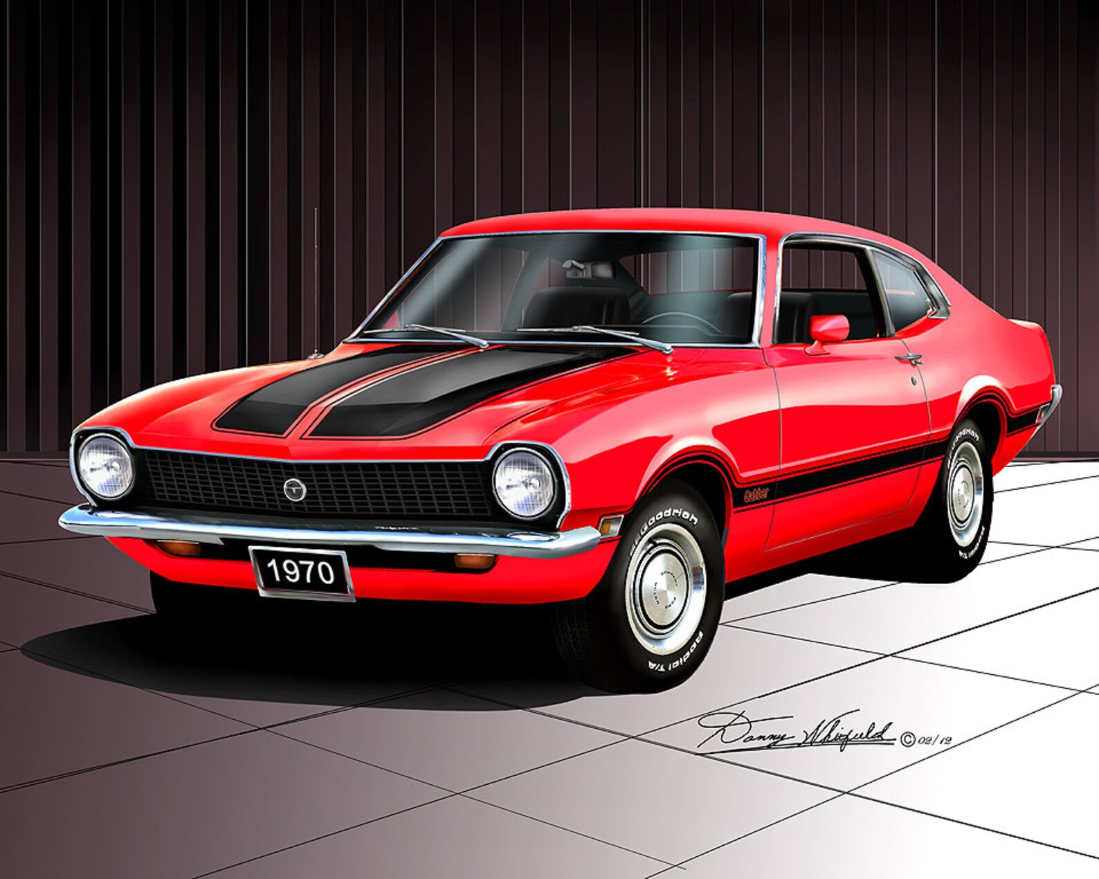 1970 Ford Maverick Art Print: Car Enthusiast Wall Decor Comes in 5 to ...