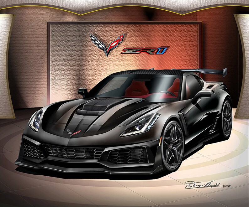 Chevrolet Corvette Art Prints by Danny Whitfield 2019 C7 Corvette ZR1 ...
