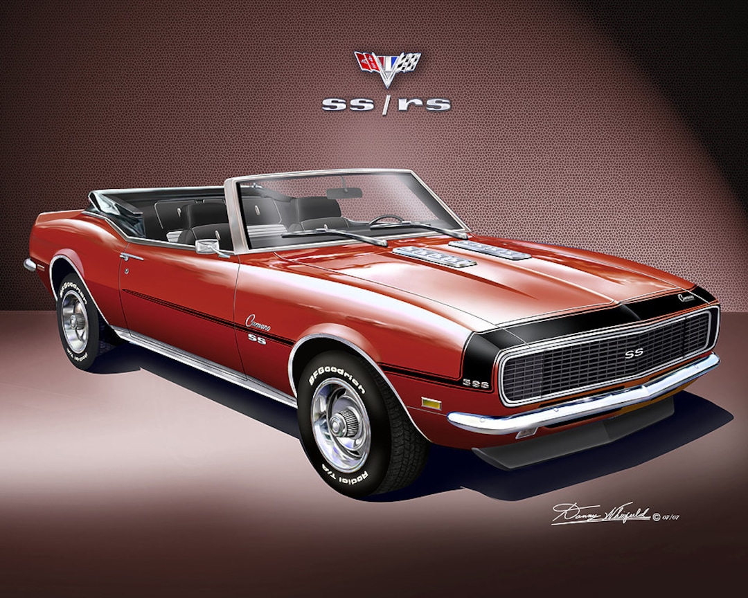 1968 Chevrolet Camaro SS/RS Convertible Art Prints by Danny - Etsy UK