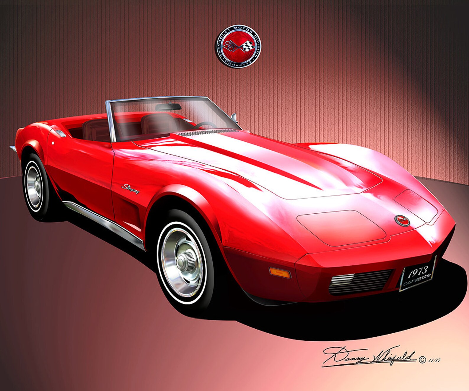 Chevrolet Corvette Art Prints by Danny Whitfield 1973-1974 C3 Corvette ...
