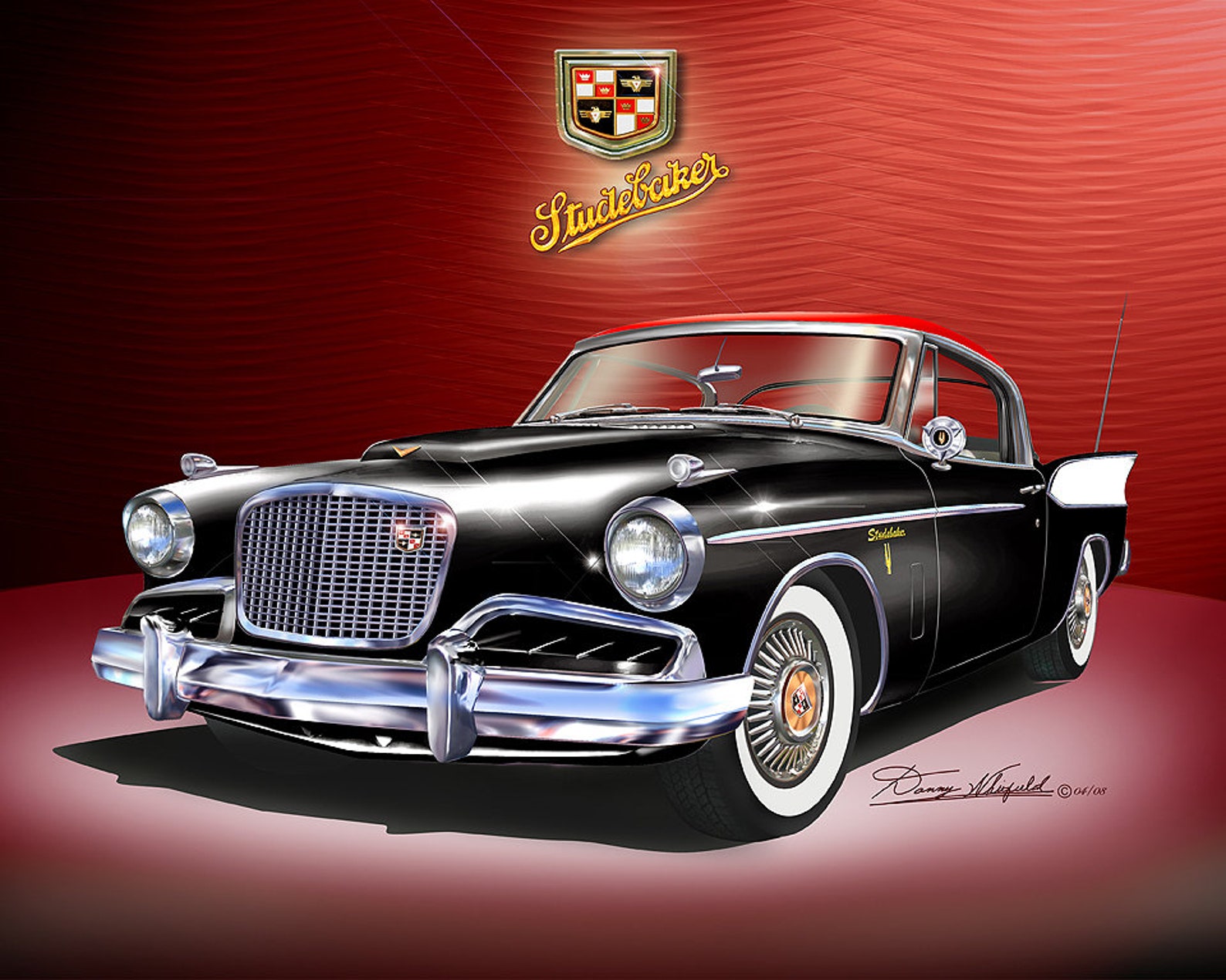 1957 Studebaker Golden Hawk Art Prints by Danny Whitfield Comes in 10 ...