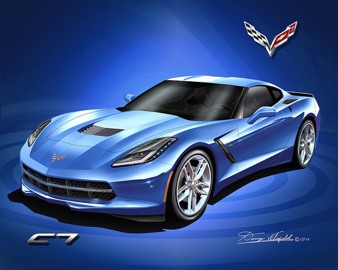 2014-2019 Chevrolet C7 Corvette Stingray Art Prints by Danny Whitfield ...