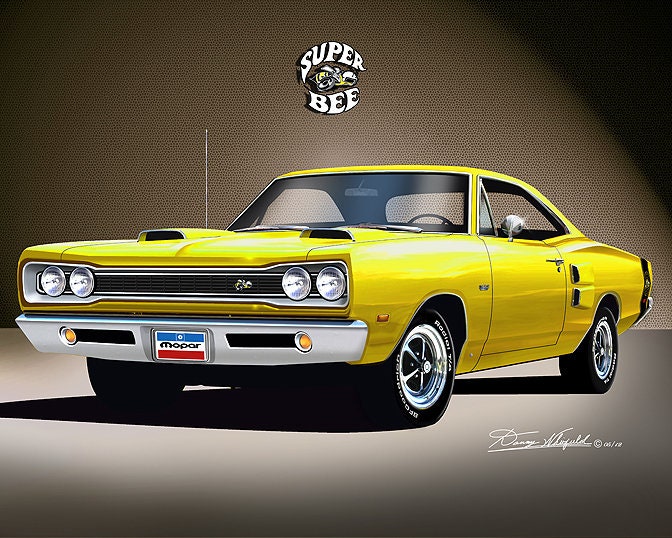 1969 Super Bee Art Prints by Danny Whitfield Comes in 8 Different ...