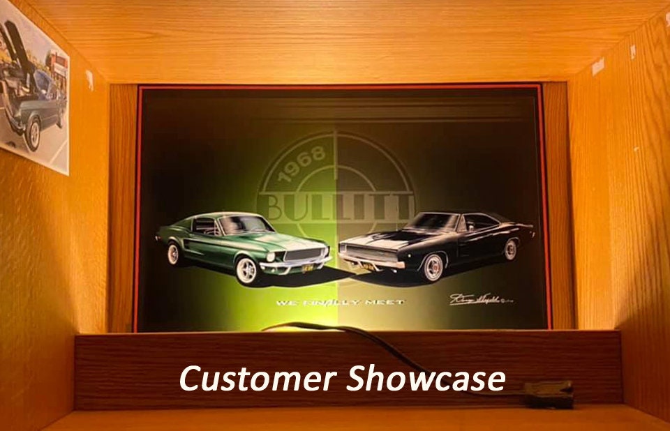 Mustang Bullitt Art Print: Vintage Car Poster by Danny Whitfield Comes ...