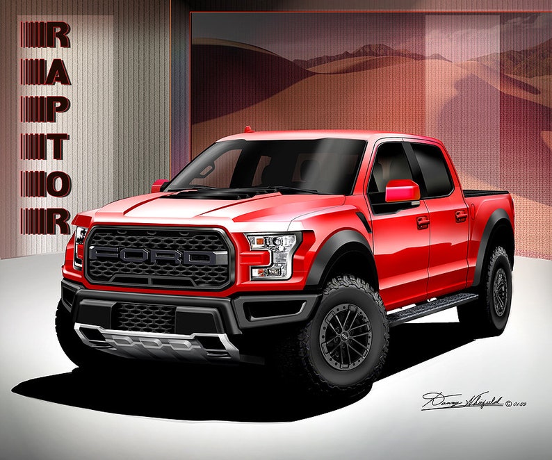 2020 Ford F 150 Raptor long Bed Truck Art Prints by Danny Whitfield ...