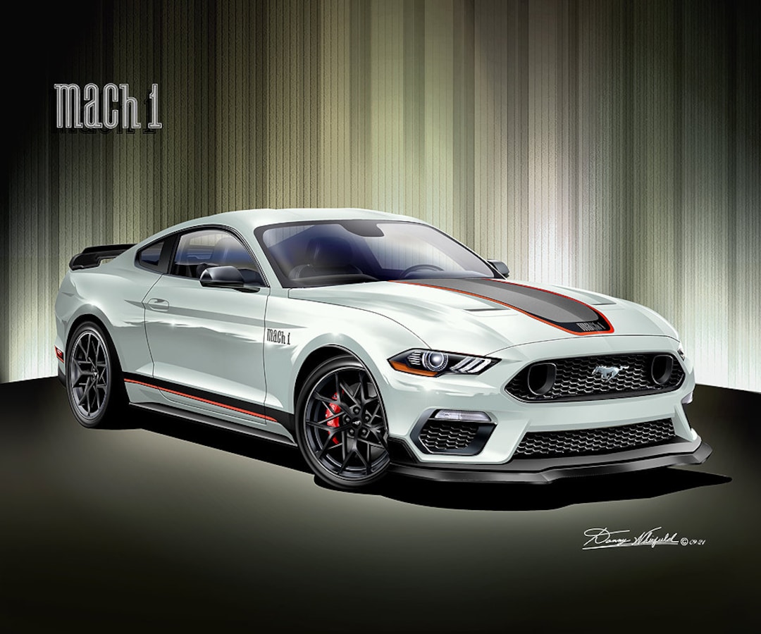 Mustang Mach 1 Art Print: Automotive Wall Art by Danny Whitfield Comes ...