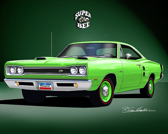 1969 Super Bee Art Prints by Danny Whitfield | Comes in 8 Different ...