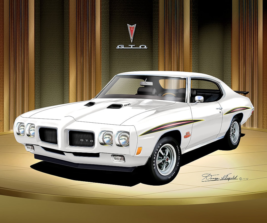 1970 Pontiac GTO Judge Art Print: Car Enthusiast Wall Art Decor Comes ...