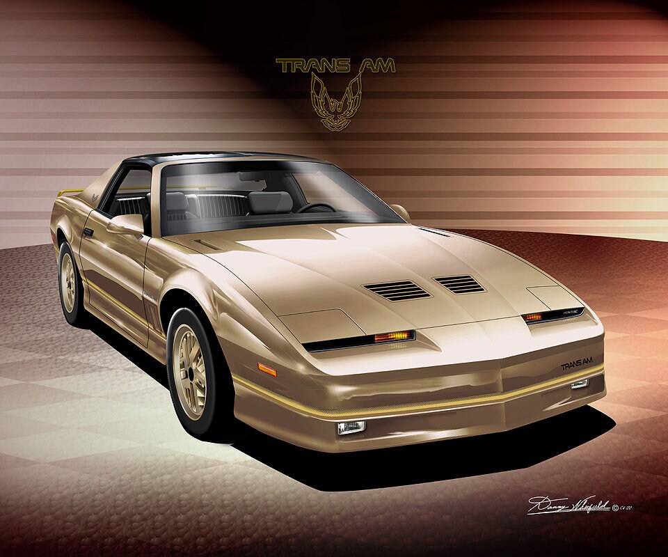 1985-1986 Pontiac Firebird Trans Am Art Print: Automotive Wall Decor ...