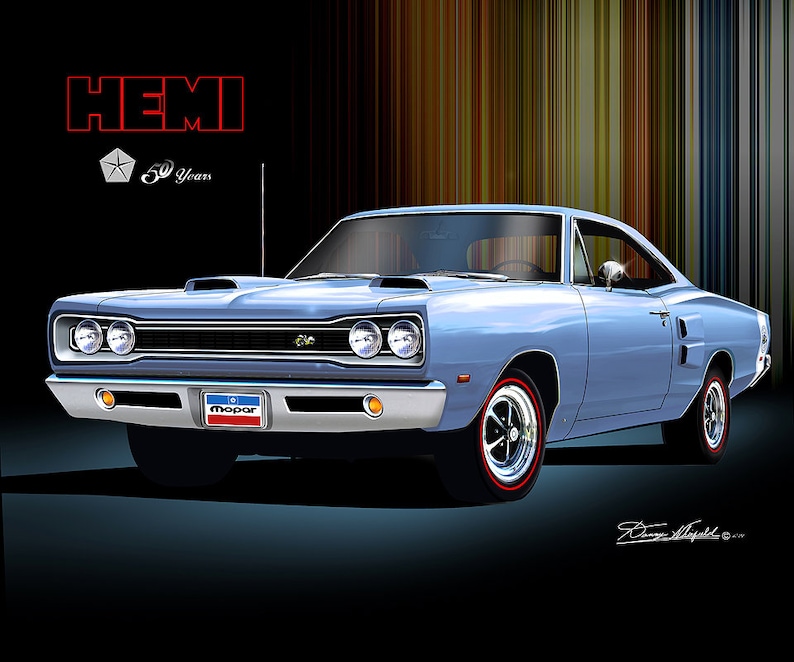 Chrysler Celebrates Hemi 50th Anniversary Muscle Cars Art Prints by ...