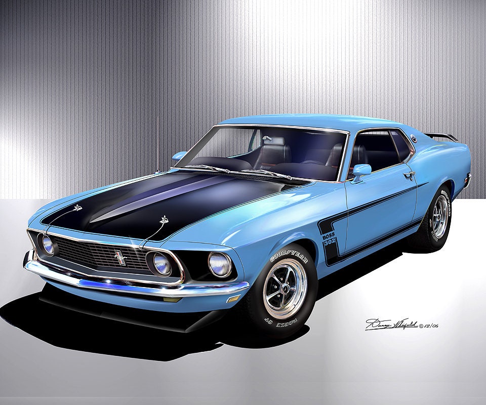 1969 Mustang Boss 302 Blue