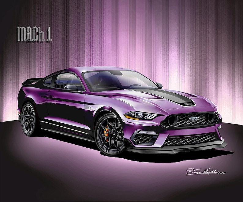 Mustang Mach 1 Art Print: Automotive Wall Art by Danny Whitfield Comes ...