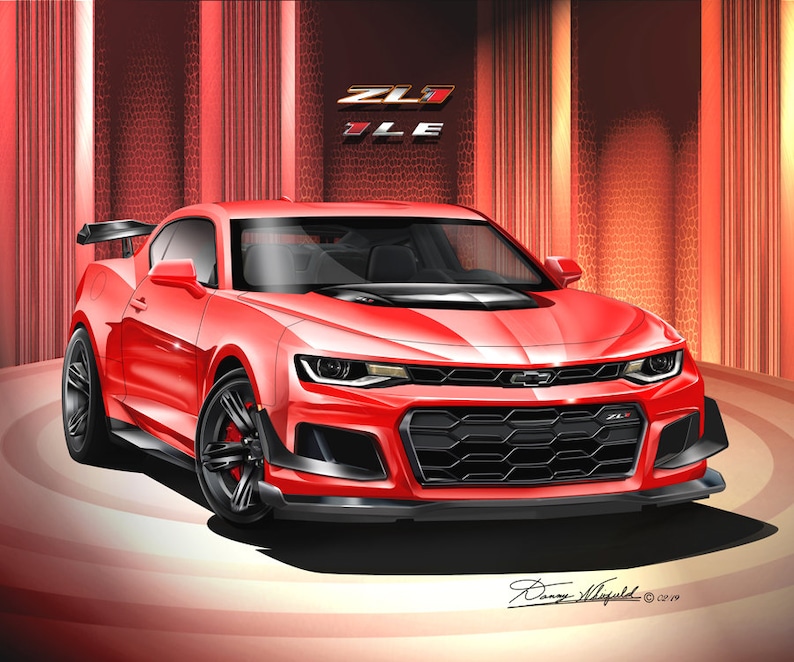 2018 Camaro ZL1 Art Print: Car Enthusiast Wall Decor - Etsy