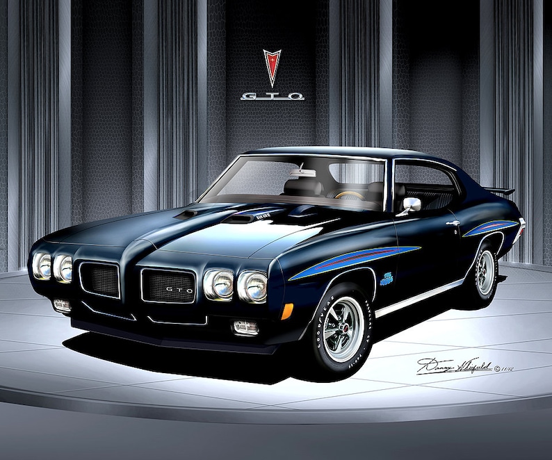 1970 Pontiac GTO Judge Art Print: Car Enthusiast Wall Art Decor (5-10 ...