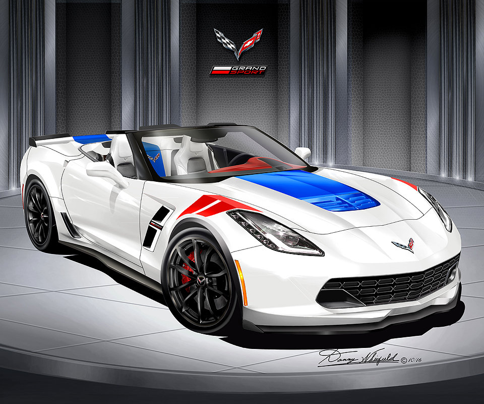 C7 Corvette Grand Sport Art Print: Automotive Illustration - Etsy