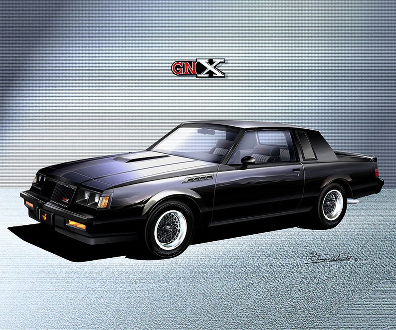 1985-1987 Buick GNX - Grand National - Regal Turbo Art Prints by Danny ...