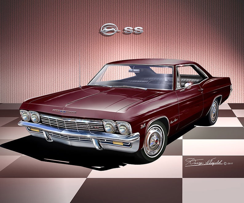1965 Impala SS Art Prints: Car Enthusiast Wall Decor Comes in 10 ...